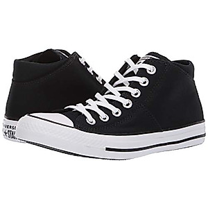 Converse Women's Chuck Taylor All Star Madison Mid Top Sneaker, Black/Black/White, 8.5 M US