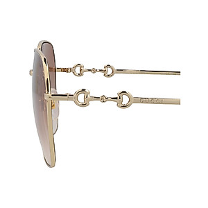 Gucci Square-Frame Metal Sunglasses