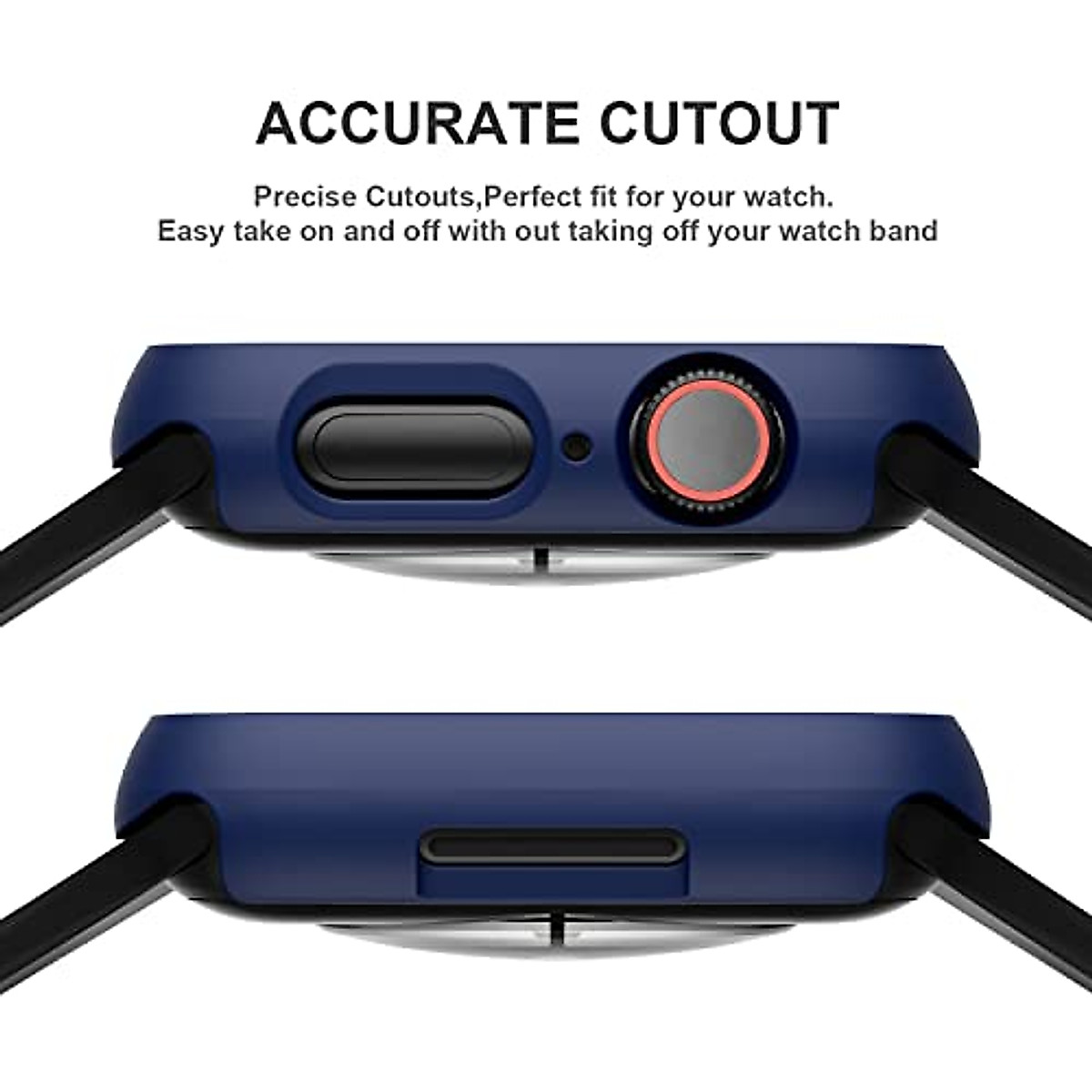 6 Pack Case for Apple Watch Series SE/6/5/4 40mm with Tempered Glass Screen Protector, Colaxuyi Hard PC Case Ultra-Thin Anti-Scratch Cover Protective Bumper for iwatch SE/6/5/4 40mm Accessories