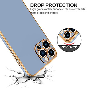 VENINGO iPhone 13 Pro Case, Slim Fit Soft TPU with Adjustable Wristband Kickstand, Scratch Resistant Shockproof Protective Cover for iPhone 13, Lavender Grey