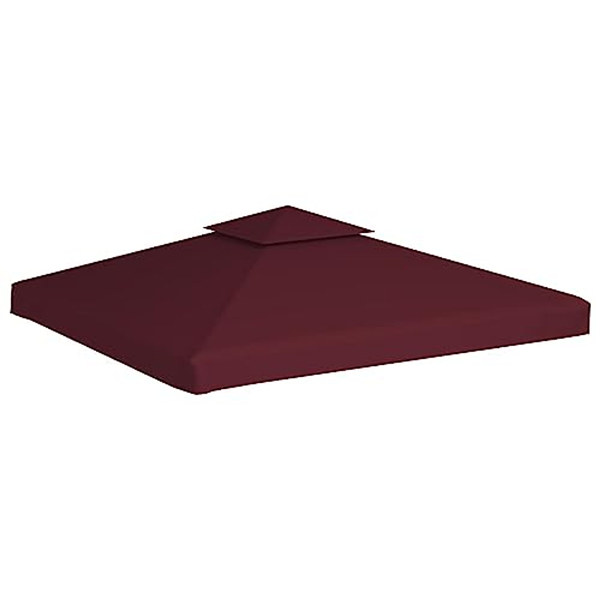 2-Tier Gazebo Top Cover,Hardtop Gazebo,Lawn Gazebo,Yard Gazebo,Carport Gazebo,Deck Gazebo,Camping Gazebo,for Patio,Backyard,Garden, Patio, Lawns,1 oz/ft2 9.8'x9.8' Bordeaux