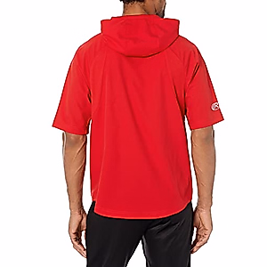 Rawlings Color Sync Adult Men's Short Sleeve Cage Jacket, Large,Red