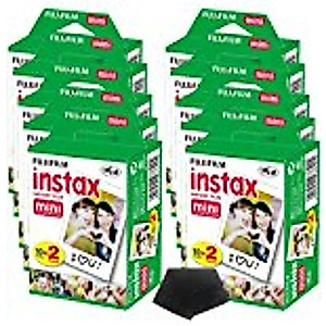 Fujifilm Instax Mini Instant Film (10 Twin Packs, 200 Total Pictures) for Instax Cameras