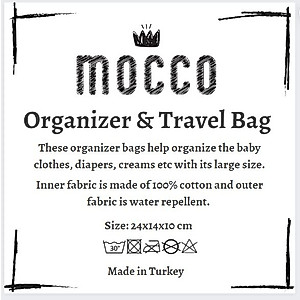 Organizer Bag - Diaper, Bibbs, Bottle and Supplies - For Travel and Daily Use - 2 Additional Compartments (Chubby Whale)