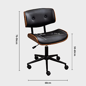 ZLXDP Computer Chairs Solid Wood Study Chair Liftable Swivel Chair Office Chairs (Color : E, Size : 1)