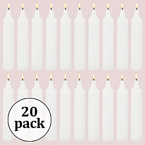 4 Inch Candles Small White Spell Candles Short Taper Candle Vigil Candle Chime Candles Burn up to 3 Hours 20Pk for Religious Candles Faith Prayer and Meditation