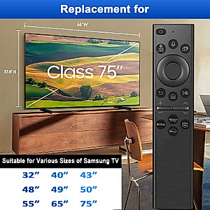 Voice Remote Control Replacement for Samsung Smart TV Remote Controller with Voice Function, Replacement for Samsung Crystal UHD QLED 4K 8K Smart TVs(2020/2021/ 2022) (BN59-01385A)