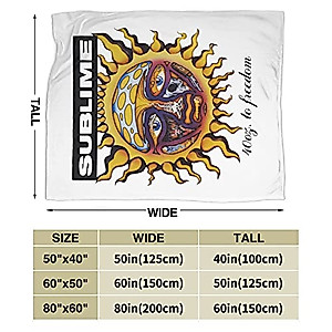 The Story of Sublimes Iconic Sun Logo Blankets Throw Blanket Bed Blanket Soft Decorative Blanket for Sofa Living Room