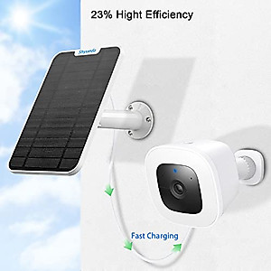 4W Solar Panel Charging Compatible with Eufy Solocam S40/L40/L20/3/3C Only, with 13.1ft Waterproof Charging Cable, IP65 Weatherproof,Includes Secure Wall Mount(Type-c Connector)(3-Pack)