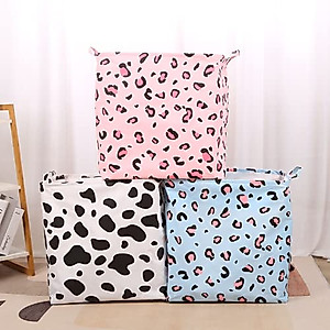 Collapsible Laundry Basket, 40L Laundry Hamper, 100L Closet Organizer, Canvas Clothes Toys Storage (White Set)