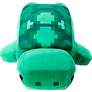 Mattel Minecraft Plush Turtle 12-inch Stuffed Animal Figure, Inspired by Video Game Character, Collectible Toy