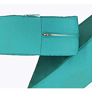 CozyLounge Indoor Outdoor Water Repellent High UV Resistant Patio Chair Cushion Cover (24"x24"x4" (4 Covers), Serenity Teal)