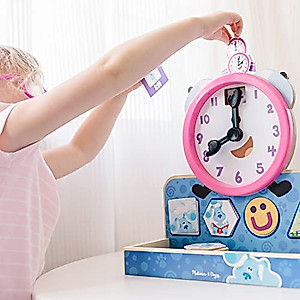 Melissa & Doug Blue's Clues & You! Wooden Tickety Tock Magnetic Clock (31 Pieces)