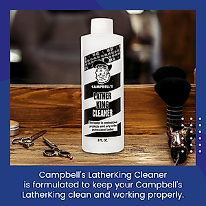 Campbellâ€™s Original LatherKing Machine Cleaner Solution, Cleaner for Hot Lather Machine, Professional Shaving Supplies and Equipment, 8 Ounces