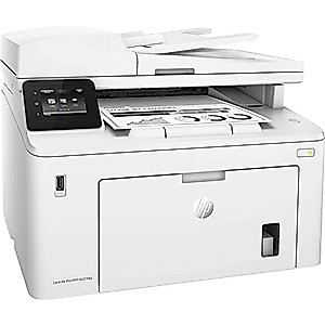 HP Laserjet Pro MFP M227fdw All-in-One Wireless NFC Monochrome Laser Printer - Print Scan Copy Fax -2.7" Touchscreen, 30 ppm, Auto Duplex Printing, 35-Sheet ADF, Ethernet, White, Cbmou Printer Cable