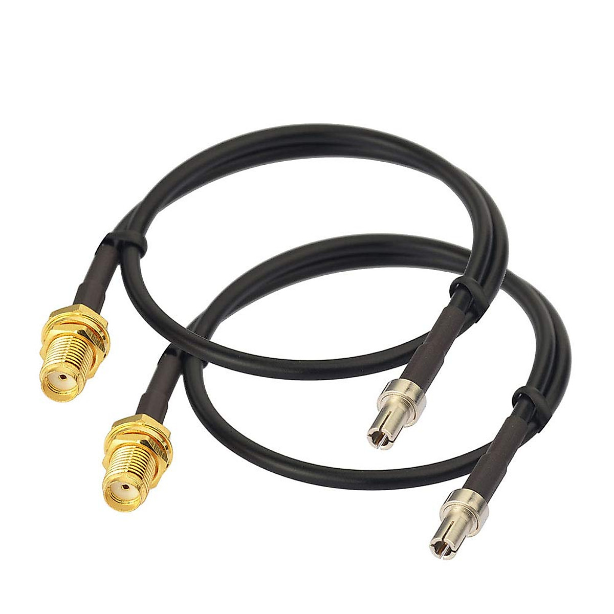 Eightwood TS9 Male to SMA Female Bulkhead External Antenna Adapter Cable 12 inch (2-Pack) for 4G LTE AT&T Verizon Netgear USB Modem MiFi Hotspot Nighthawk MR1100 AC791L 7730L