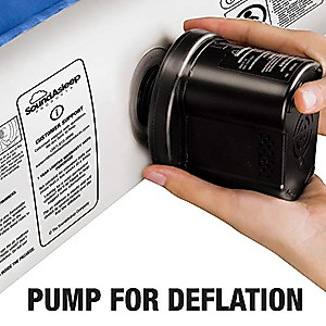 SoundAsleep Camping Series Air Mattress with Eco-Friendly PVC - Included Rechargeable Air Pump - Queen Size