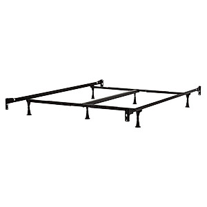 Dream Solutions USA Highlight Luxury Firm (Full 54"x75"x14") Mattress & Low 5" Height Box Spring Set with Bed Frame Included - Spine Support, Innerspring Coils, Longlasting Comfort