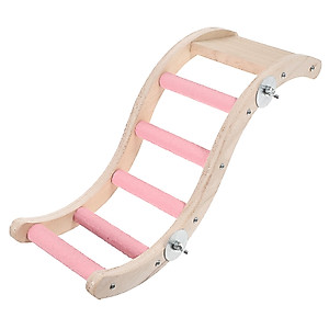 2pcs Bird Wooden Ladder Parrot Cage Ladder Parrot Wooden Ladder Budgerigar Wooden Ladder Pet Small Ladder Creative Parrot Ladder Grinding Claw Bird Ladder Claw Grinding Ladder Toy
