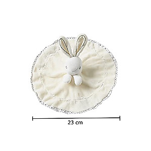 FOMUNI Baby Girl Blanket, Velvet Bunny Doll Security Blanket Baby Sleeping Appease Toy Baby Soothing Towel, White