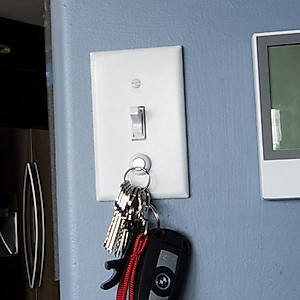 KeyCatch Magnetic Key Holder, Screw-In, White (Pack of 3)