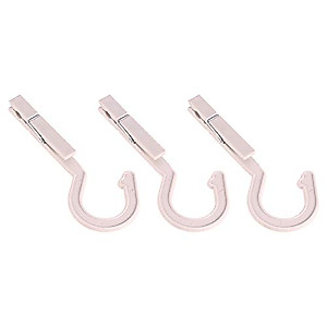 DOITOOL Clothespins, 3PCS Portable Hanging Clothes Clips Multifunctional Plastic Windproof Clothespins for Sock Underwear Pants for Travel Home (Beige)