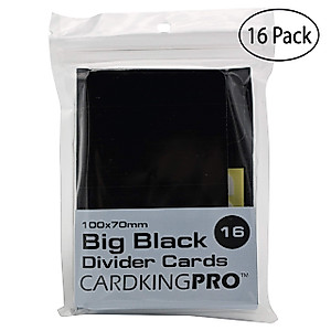CardKingPro Playing Card Dividers by Pack 16pcs | Writable Tabs | 100 x 70mm | Tabbed Index Cards | Designed for Long & PRO Edition Cases