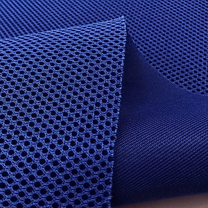 Tong Gu 59 inch 3D Air Sponge Mesh Fabric Thick Three Layer Sandwich Spacer Shoes Car Seat Craft (Blue)
