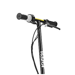 Razor E100 Kids Ride On 24V Motorized Powered Electric Scooter Toy, Speeds up to 10 MPH with Helmet and Safety Elbow Knee Pad Set, Black