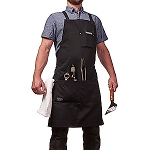 Hudson Durable Goods - Professional Grade Chef Apron - Black - 100% Cotton