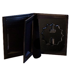 Hidden Badge Wallet for NY City Police Lieutenant or NY Dept of Corrections (Cutout PF27)