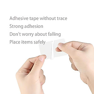 bcnyihe 2 Pcs Bathroom Folding Rack Toilet Wall Towel Storage Handy Tool Perforation-Free Bedroom Bedside Shelf Hanging Bracket Foldable Adhesive Organizer