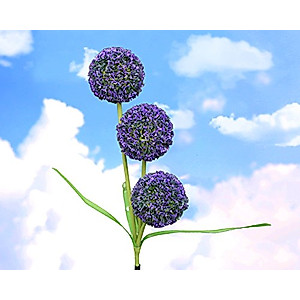 Solar Powered Dandelion Solar LED Lights Outdoor Waterproof LED Lamps for Garden Backyard Lawn Landscape Decoration Illumination (Purple)