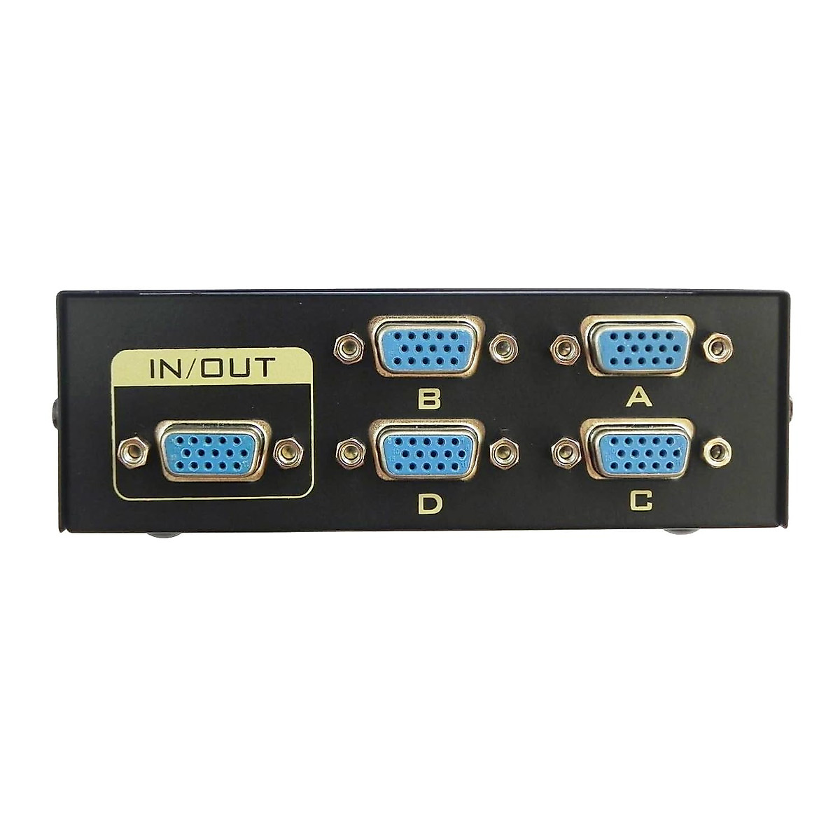 DEEIRAO VGA Switch Box, 4 Port 15 Pin Female (4 in 1 Out) Resolution up to 1920x1440 Signal Splitters for Electronic Apparatus PC Computer Monitor