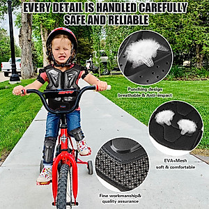 Kids Dirt Bike Gear- Motocross Body Armor Suit, Chest Spine Back Protector with Knee Eblow Pads for Cycling Bike Skateboard ATV Ski