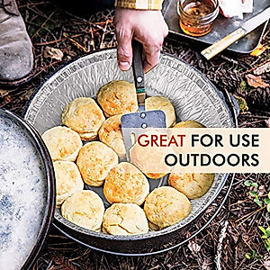 Stock Your Home Disposable Aluminum Foil Liners for Camping Dutch Ovens, 10"x3", Silver (12 Pack)