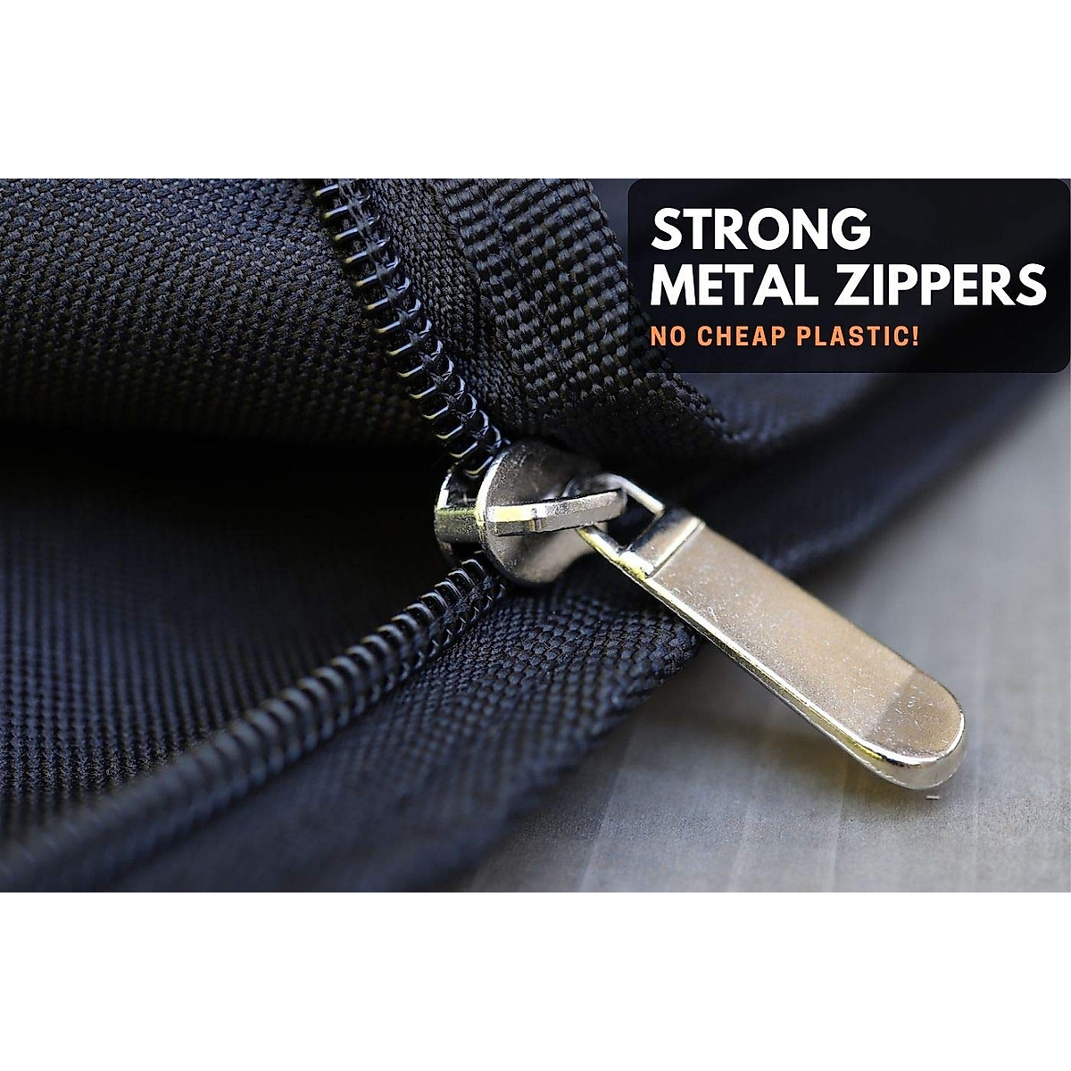 Chef’s Knife Roll Bag (14 slots) Holds 10 Knives PLUS Meat Cleaver, Utility Pocket, AND 4 Tasting Spoons! Our Durable Knife Carrier Includes Shoulder Strap and Name Card Holder. (Knives Not Included)