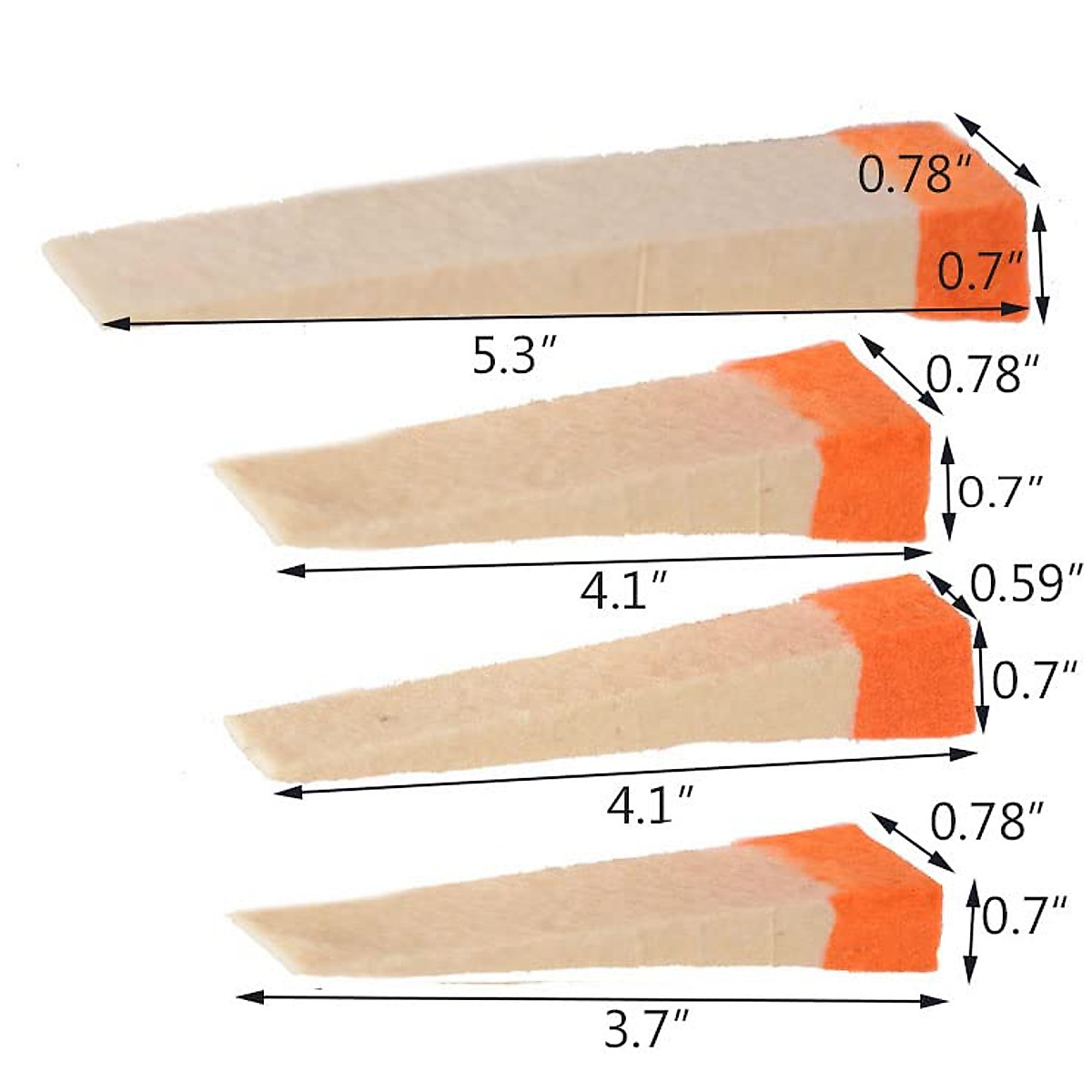 Jiayouy 4 Pieces Piano Mutes Tool Wool Felt Wedge Mute Professional Upright/Grand Piano Tuning Maintenance Kit