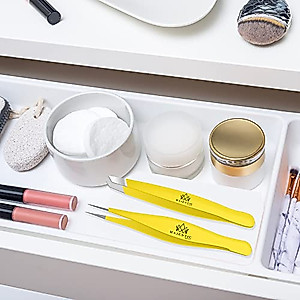 Majestic Bombay Fine Point + Slant Tweezers for Women and Men – Splinter Ticks, Facial, Brow and Ingrown Hair Removal–Sharp, Needle Nose, Surgical Tweezers Precision best tweezers for chin hair