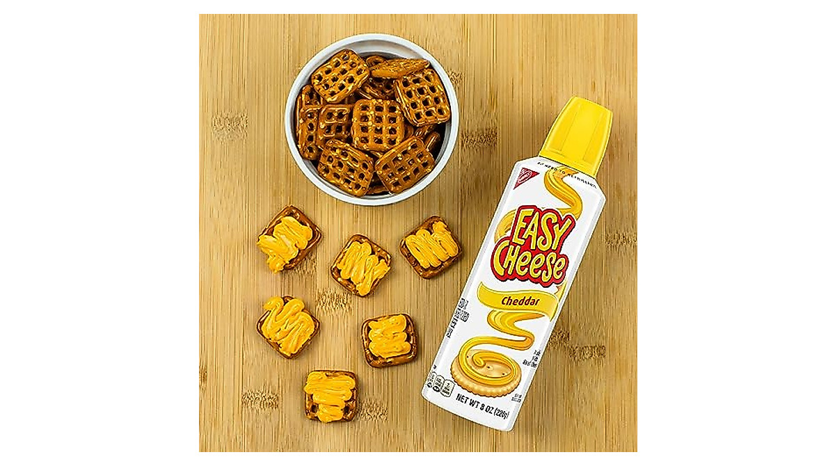 Easy Cheese Cheddar Snack - 12 Cans of Delicious Fun