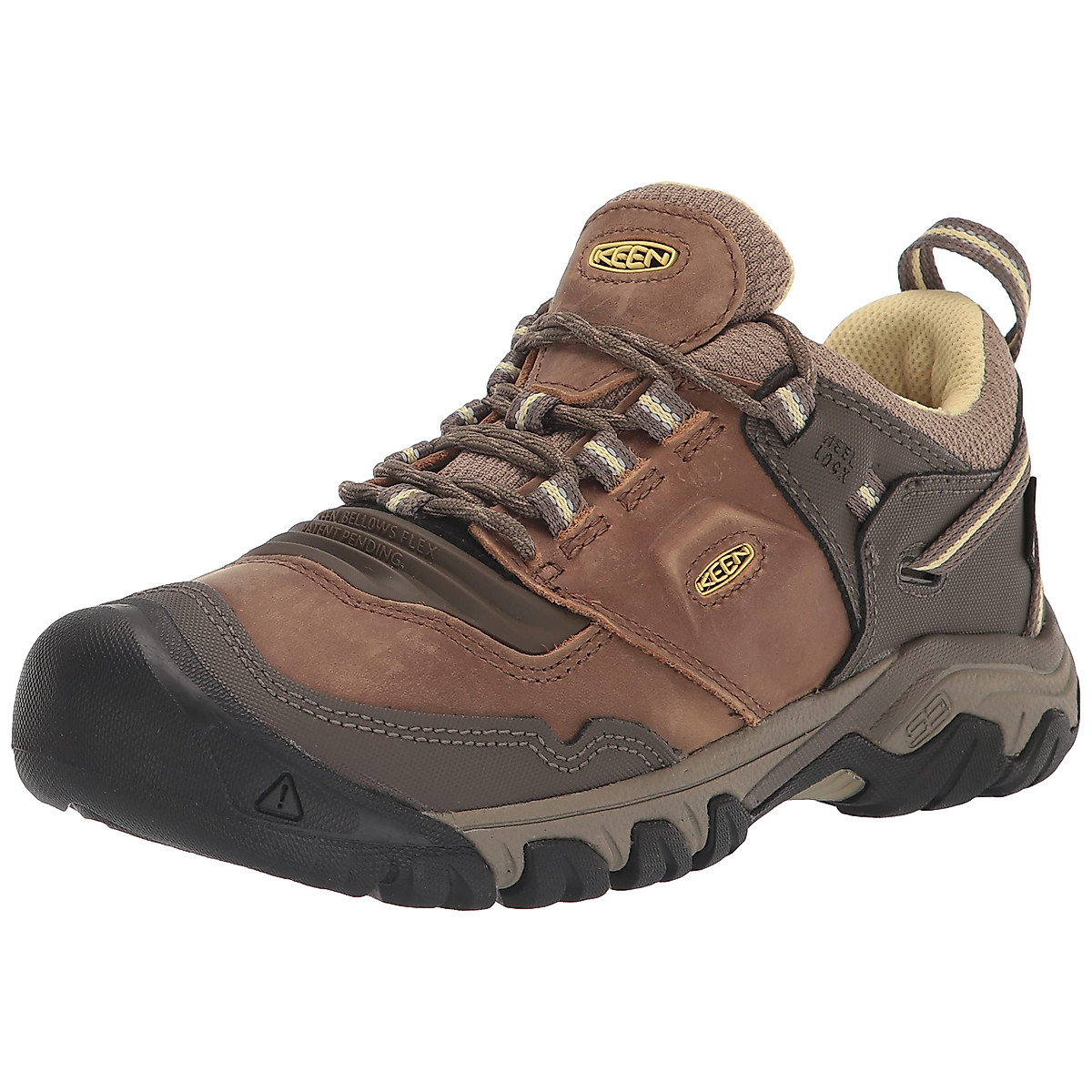 KEEN Women's Ridge Flex Low Height Waterproof Hiking Boots, Safari/Custard, 10