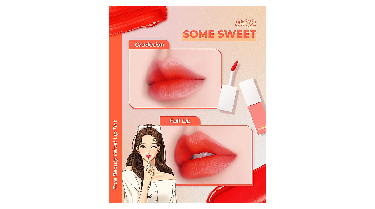 AMTS True Beauty Coral Lip Tint – Long-Lasting Matte Lipstick