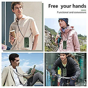 Caka Compatible with iPhone 13 Pro Max Clear Case, Compatible with iPhone 13 Pro Max Case with Strap Crossbody Adjustable Neck Lanyard Case Phone Cover Designed for iPhone 13 Pro Max 6.7”-Clear