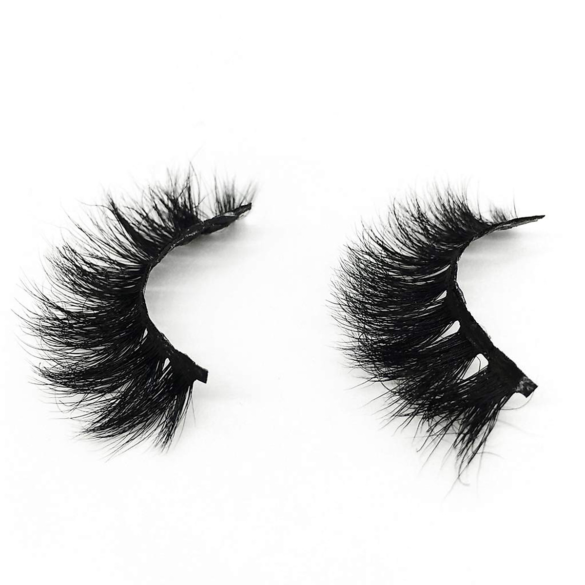 GOO GOO Mink Lashes 16mm Bushy Siberian Mink Fur False Eyelashes Hand Made Strips Real 3D Mink Eyelashes Natural Soft Curl Fake Eyelashes Reusable Make Up Eyelahses 1 Pair