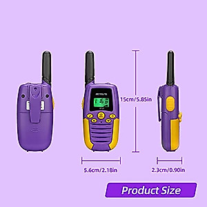 Retevis RT37 Walkie Talkies for Kids,Toy Gifts for 6-12 Year Boys Girls, Walkie Talkies 22 CH, LED Flashlight, Indoor Family Activities Long Range for Camping,Hiking,Outdoor(Purple,2 Pack)