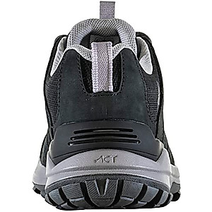 Oboz Women's Sypes Low Leather B-Dry Waterproof Hiking Shoe, Black Sea, 8.5