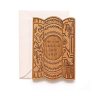 Beautiful Love Story Wood Card [Personalized Gifts, Custom Message, Love, Anniversary, Wedding, Birthday, Just Because]