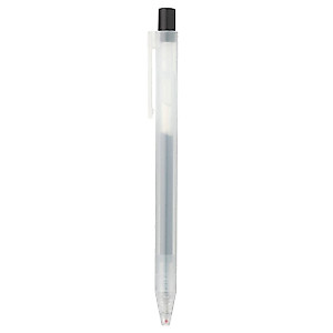 MUJI Smooth Gel Ink Ballpoint Pen Knock Type 10-Pieces Set, 0.5 mm Nib Size, Black