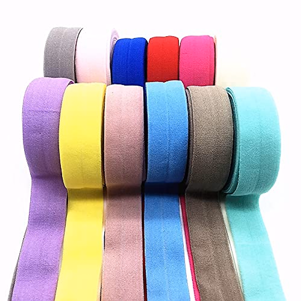 Herrmosa 3/4" 20mm Fold Over Elastic Bands Spandex Elastic Ribbon Kids Hair Tie DIY Sewing Lace Trim Waist Band Garment Accessory 2cm - Fruit Green - 1y