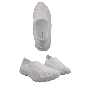 INSTANTARTS Womens Water Shoes Funny Cartoon Cat Print Lightweight Mesh Summer Sneakers Barefoot Aqua Swim Walking Shoes